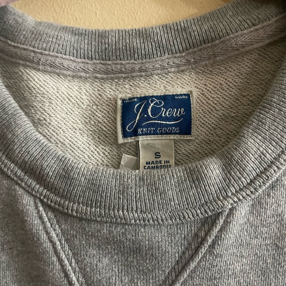 J. Crew | Tops | J Crew Knit Goods Gray Crewneck Sweatshirt Euc | Poshmark